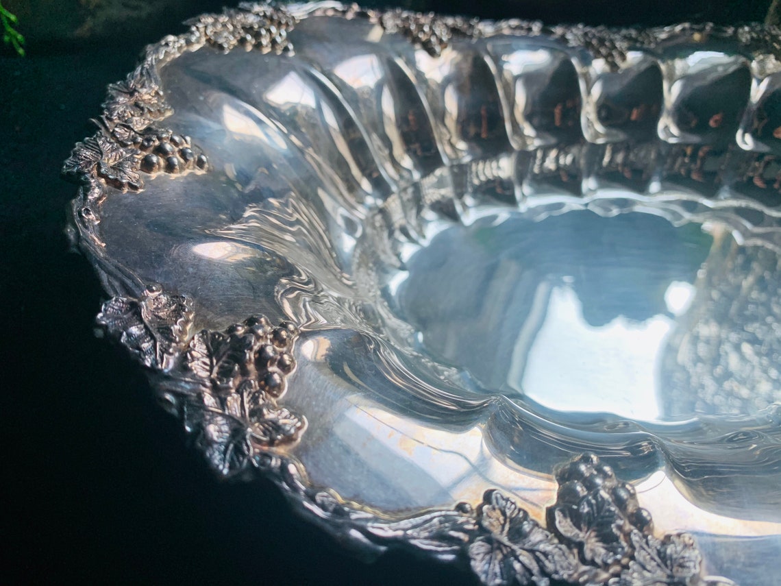 Vintage Silver Plate Dish Old English Reproduction Serving - Etsy