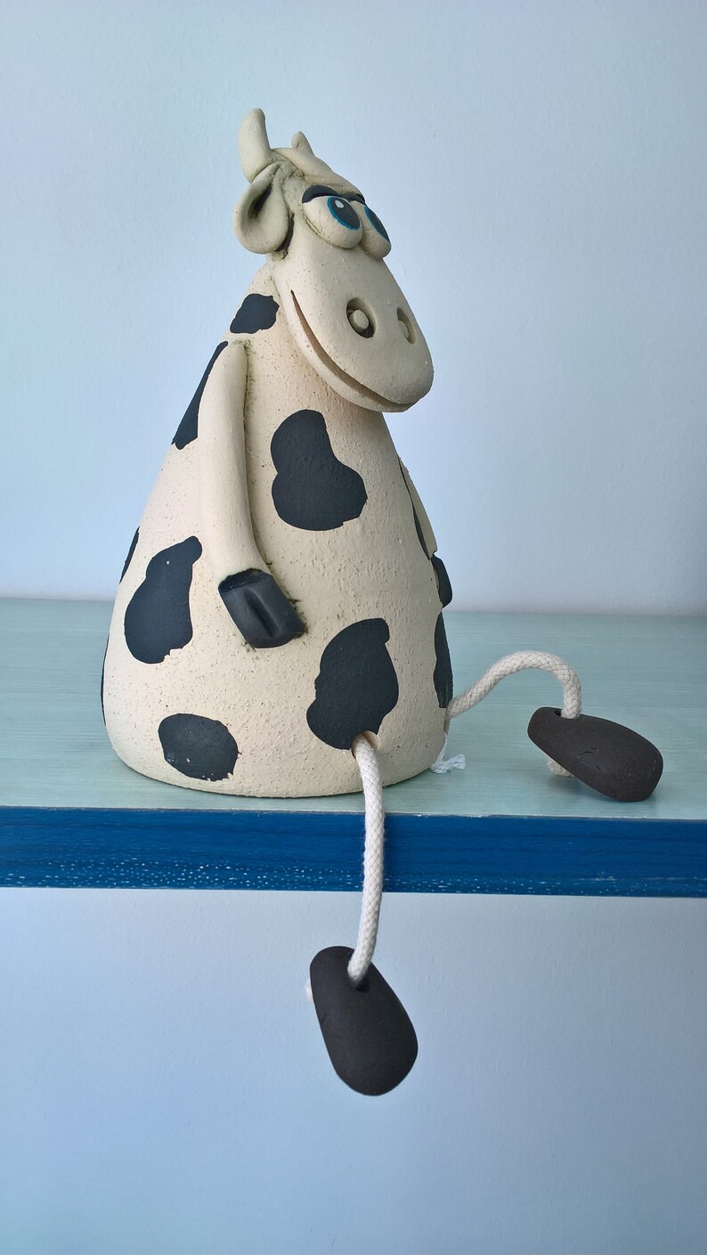 Handmade Ceramic Table Decorative Figures Ofa Sheep and Cow, Greek ...