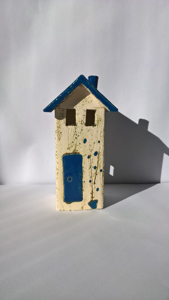 Handmade ceramic house for tealightdecoration giftchristmas | Etsy