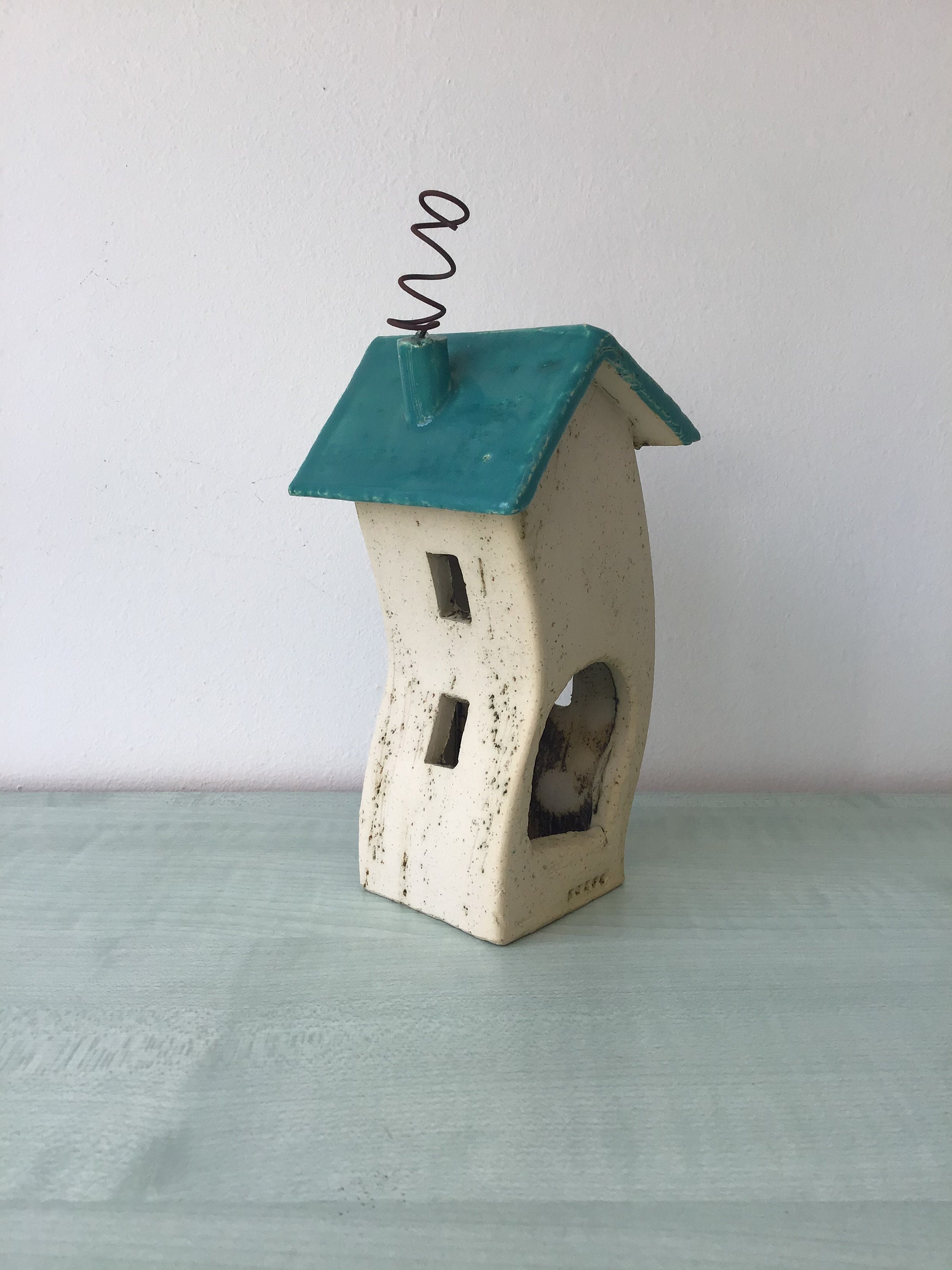 Handmade ceramic house for tealightdecoration giftchristmas | Etsy