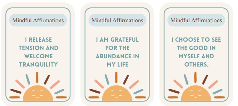 Mindful Affirmation Cards - Etsy