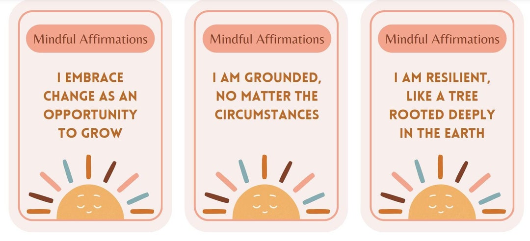 Mindful Affirmation Cards - Etsy