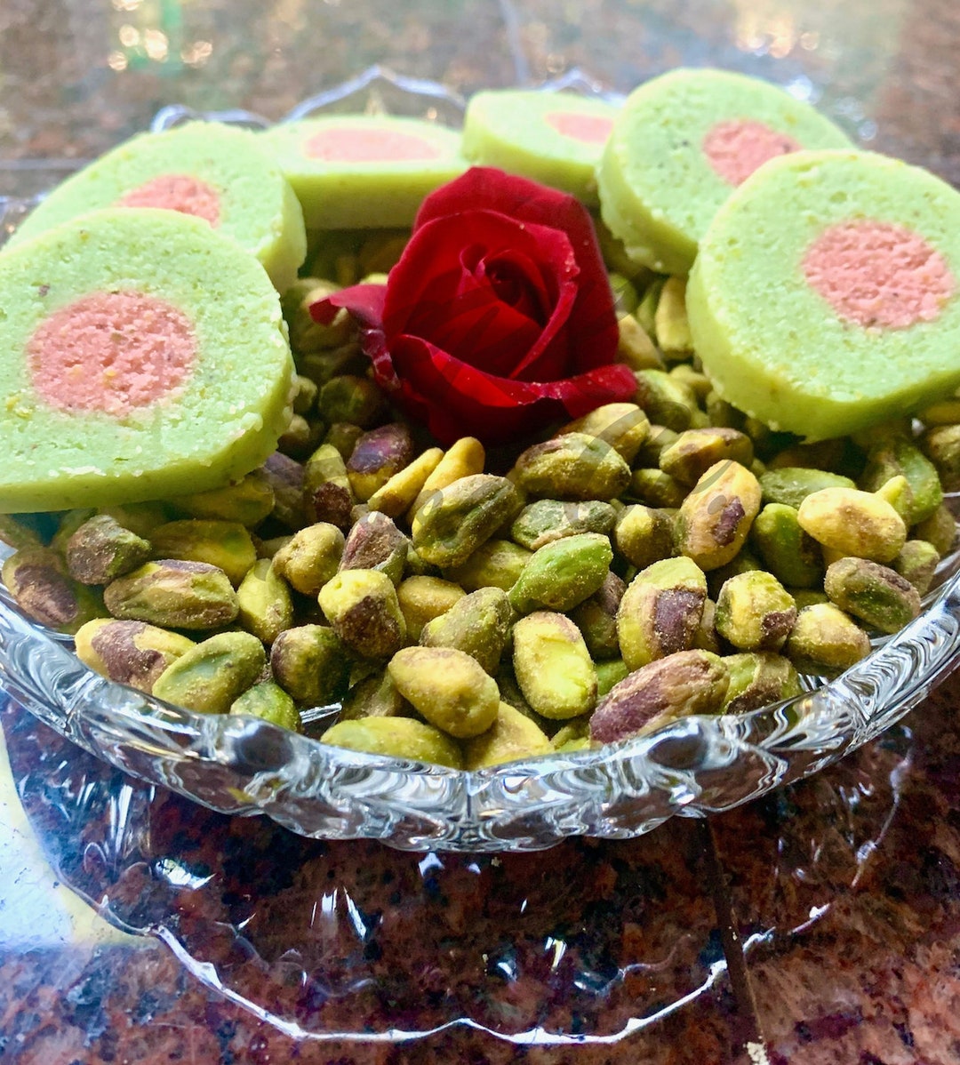Pista Rose Barfi Rolls Pistachio and Rose 12 Ct - Etsy