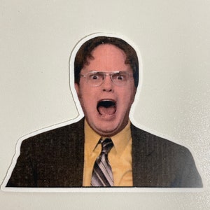 Dwight Schrute Screaming - the Office Vinyl Sticker - Etsy