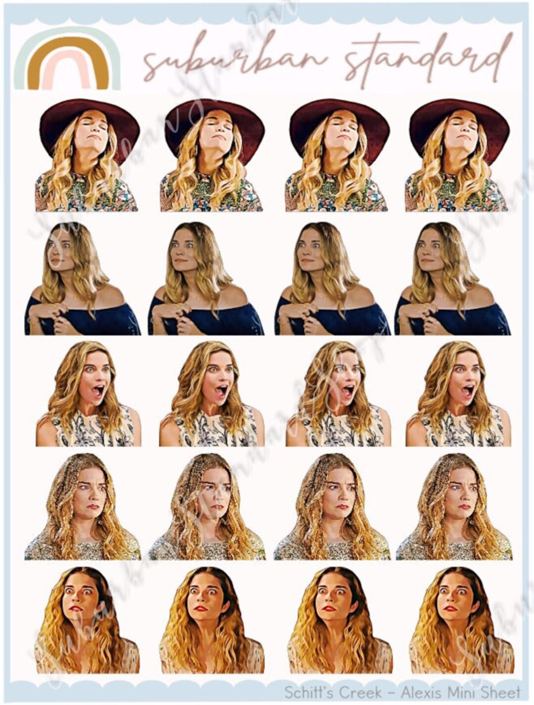 Alexis Rose Planner Stickers - Alexis Rose Mood Tracker Mood Stickers ...