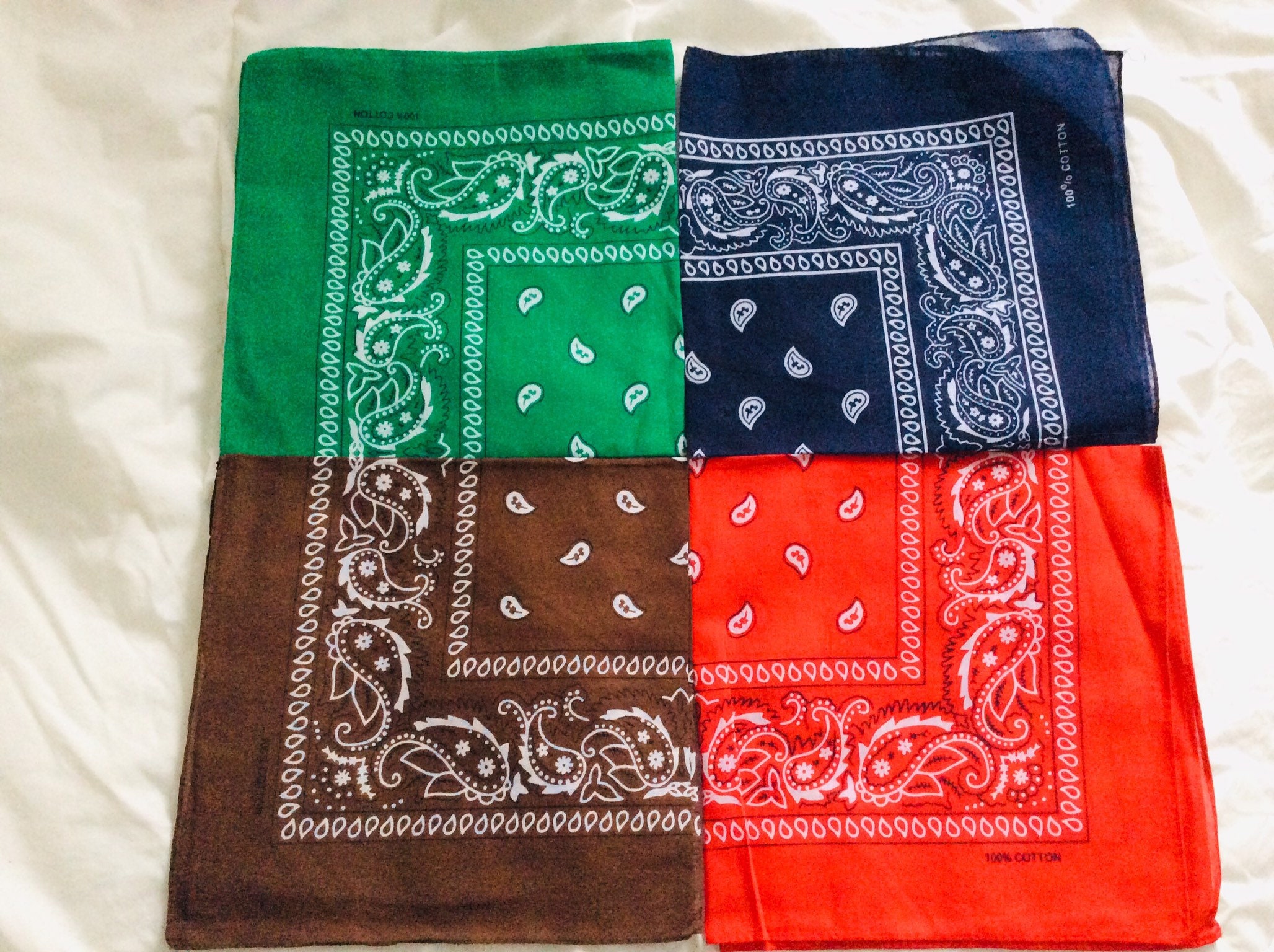 100% algodón Paisley Bandana cara cubierta cuello envolver - Etsy España