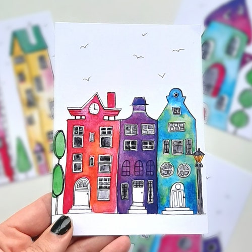 Set of 6 Flower Postcards Flower Greeting Cards Flower | Etsy