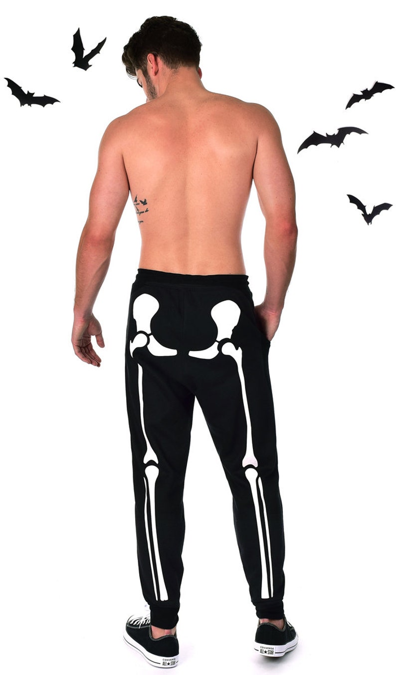 Best Mens Men Halloween Skeleton Bones Xray Pants Joggers Etsy