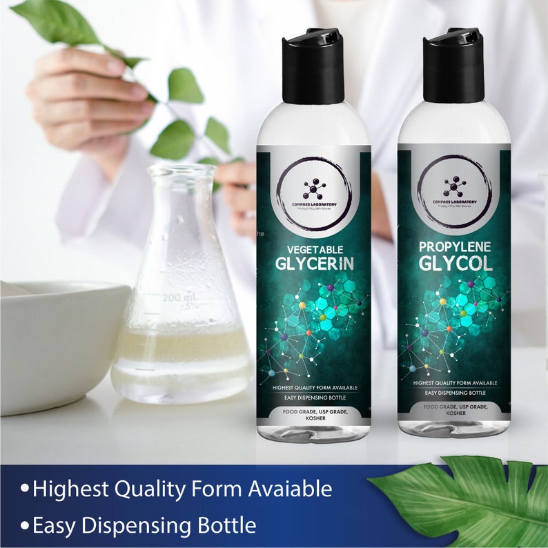 Propylene Glycol and Vegetable Glycerin | 500ml Each | 2 Pack Bundle ...