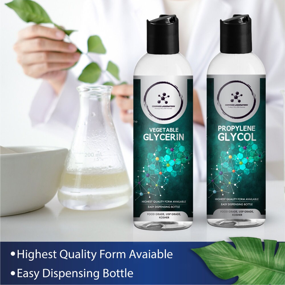 Propylene Glycol and Vegetable Glycerin | 500ml Each | 2 Pack Bundle ...
