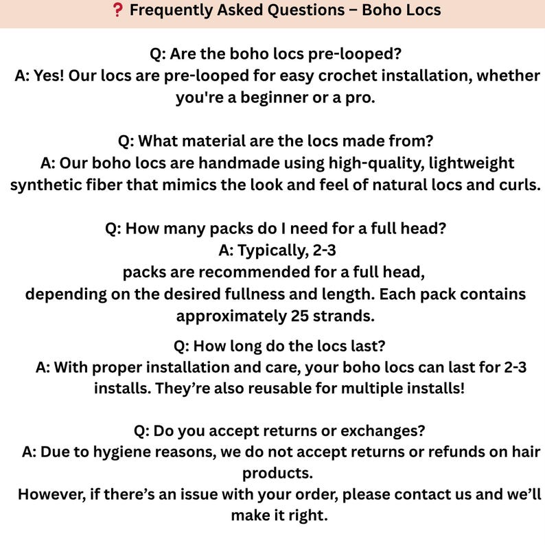 Handmade Boho Locs With Human Hair, Crochet Boho Faux Locs Braiding ...