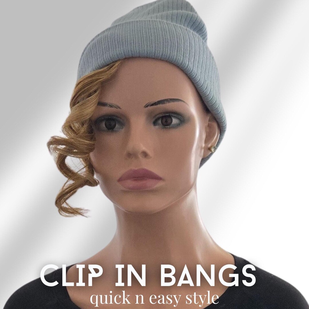 Clip in Bangs: Blonde Mix, Beanie & Turban Hair Accessory - Etsy