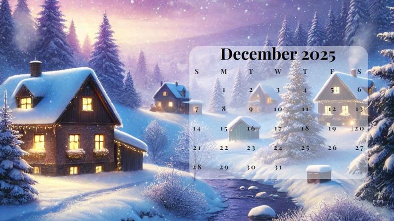 2025 Customizable Desktop Wallpaper Digital Calendar With Yearly ...