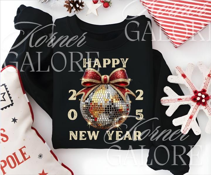2025 Sparkling Disco Ball PNG With Transparent Background - New Year ...