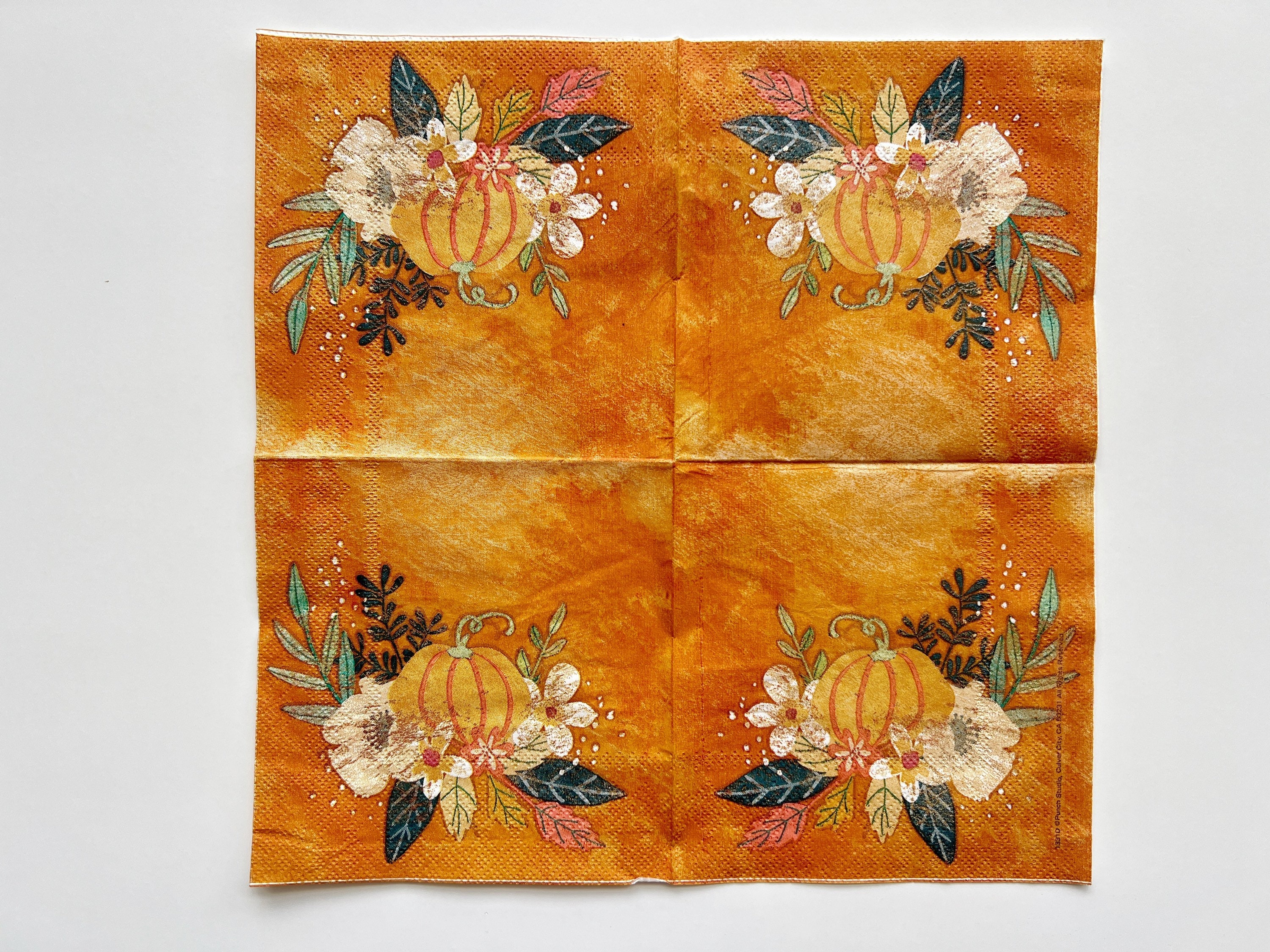 Hello Fall Paper Napkins for Decoupage Craft Supplies for - Etsy