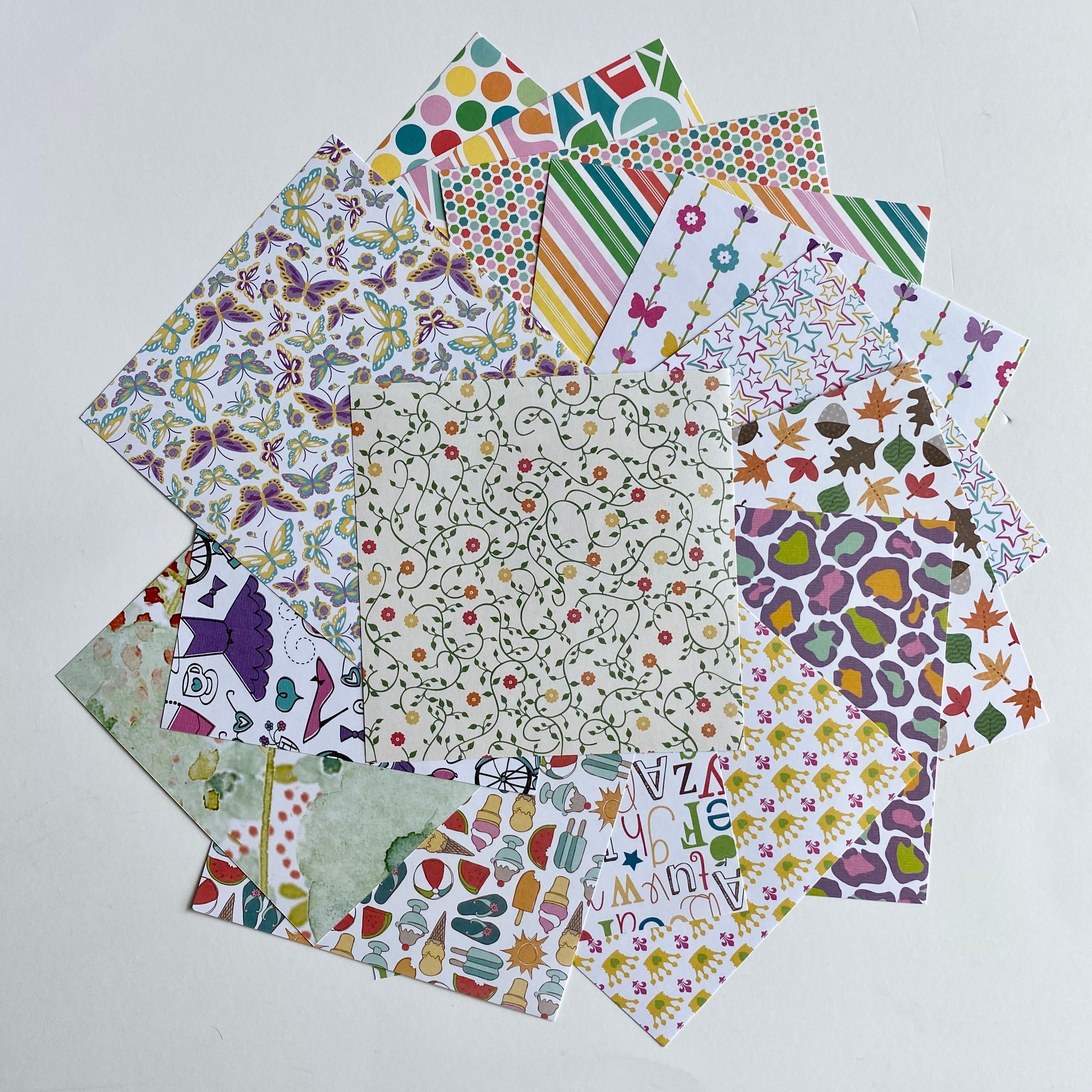 50 Pieces Mixed Scrapbook Paper Lot 6x6 Scrapbook Paper Pack | Etsy