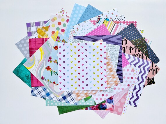100 Mixed Scrapbook Paper Pack 6x6 Scrapbook Paper Lot - Etsy