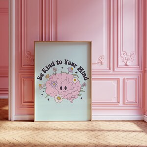 Be Kind to Your Mind Print Inspirational Poster Wall Art A1 A2 A3 A4 A5 ...