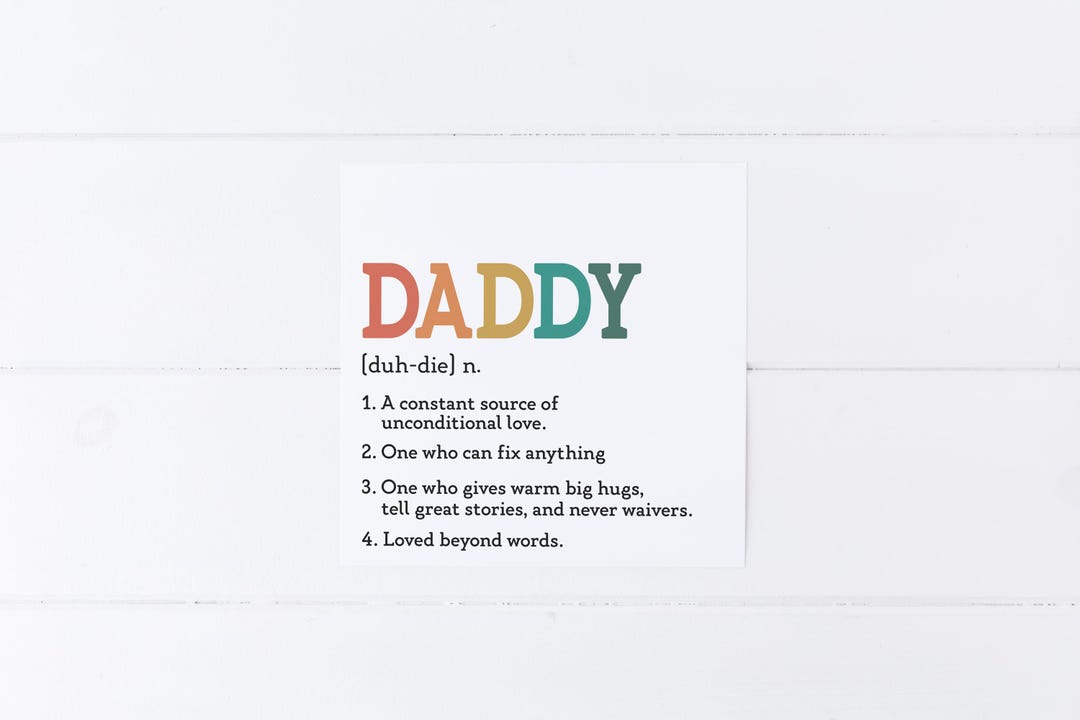 Daddy Definition Greetings Card – Funny & Heartfelt Father’s Day ...