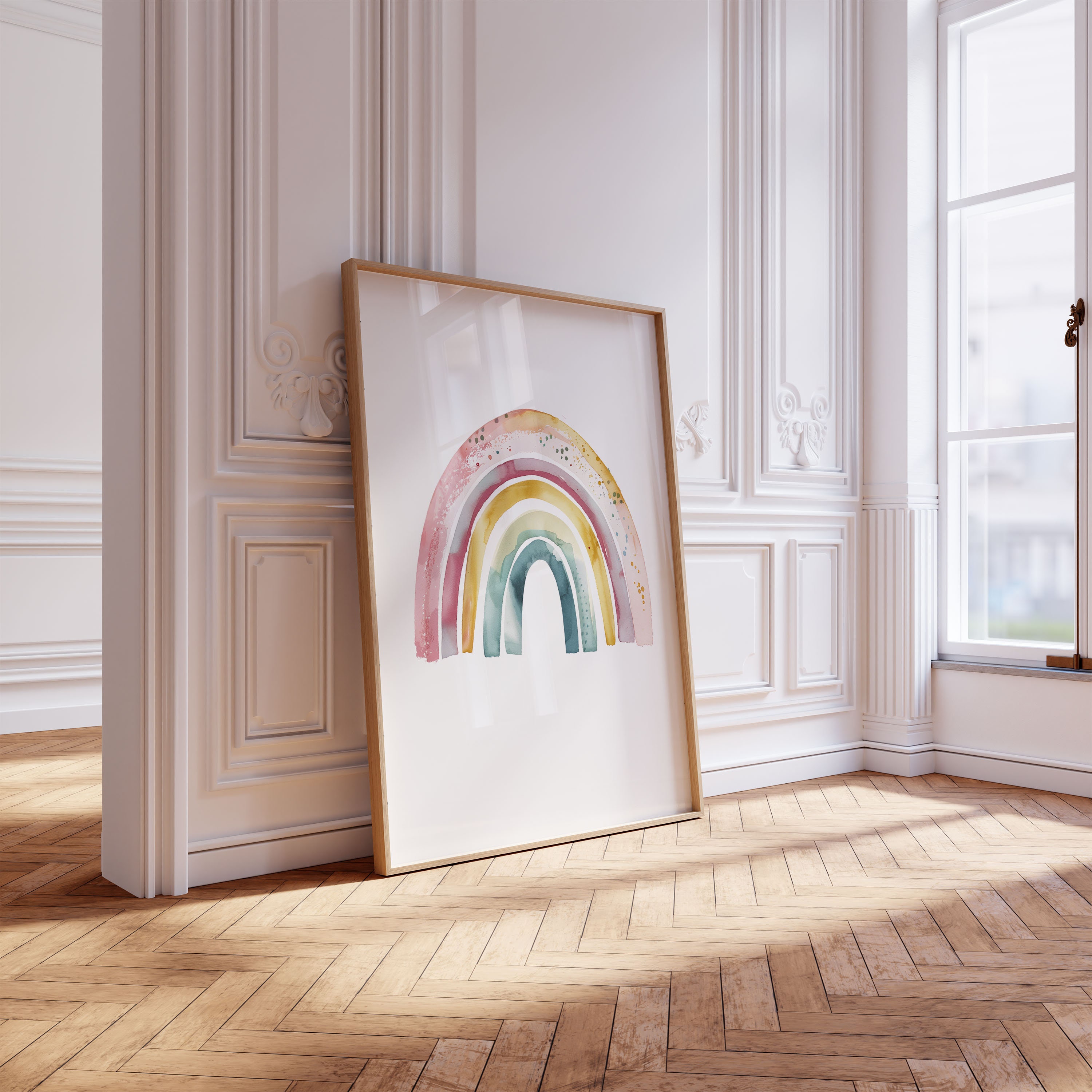 Boho Rainbow Ice Cream Print Set Poster Wall Art Maxi Home Decor ...