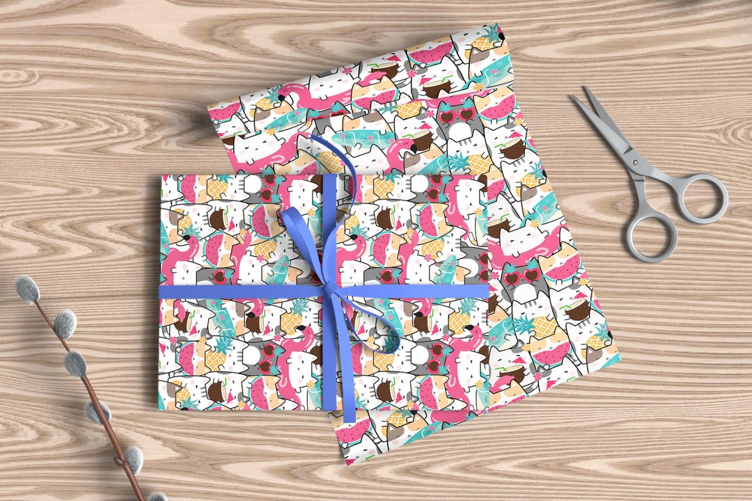 Kitty Cat Wrapping Paper - Stationery - Cute Gift Wrapping for ...