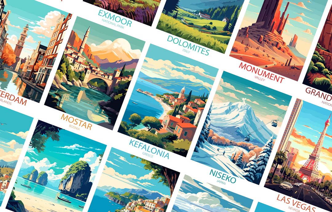Vintage Travel Posters Wall Art A1 A2 A3 A4 A5 A6 Maxi Home Decor ...
