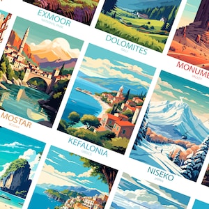 Vintage Travel Posters Wall Art A1 A2 A3 A4 A5 A6 Maxi Home Decor ...