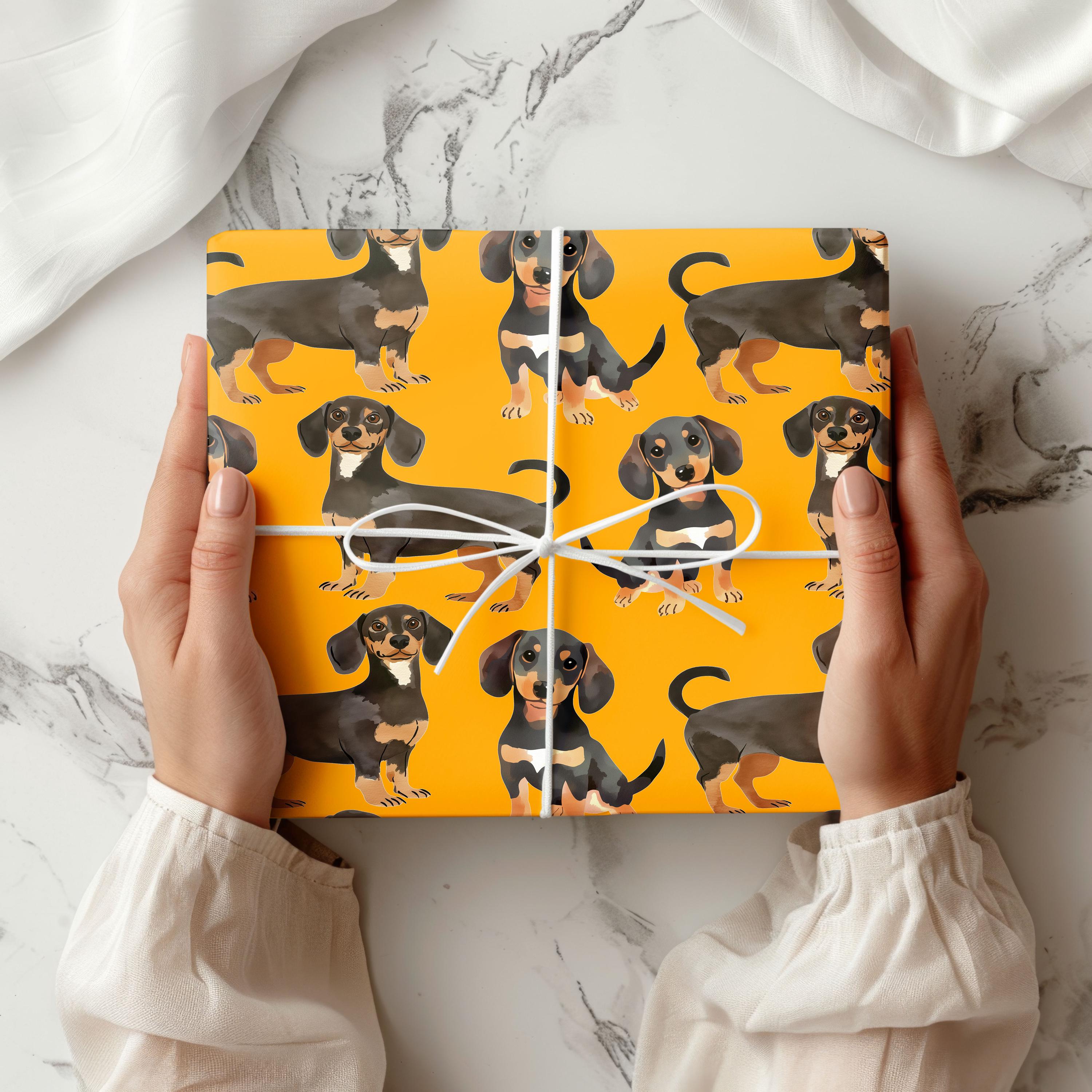 Dachshund Print Pattern Wrapping Paper - Sausage Dog - Cute Gift ...