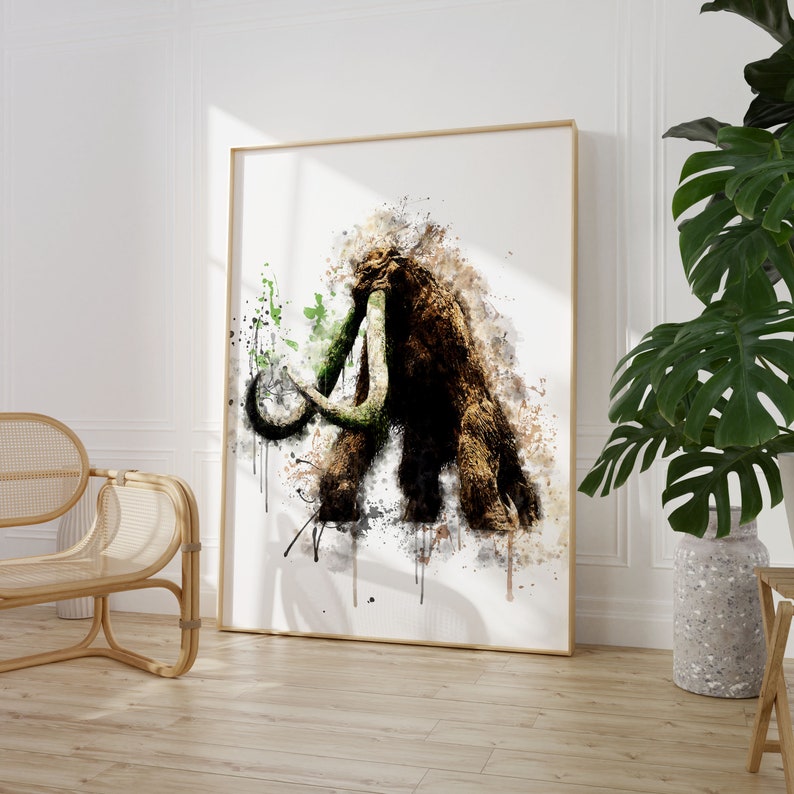 Watercolour Paint Splash Godzilla Villains Splatter Prints Poster Wall ...