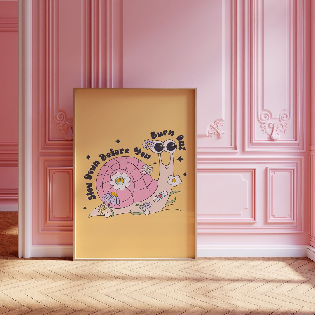 Slow Down Before You Burn Out Print Inspirational Poster Wall Art A1 A2 ...