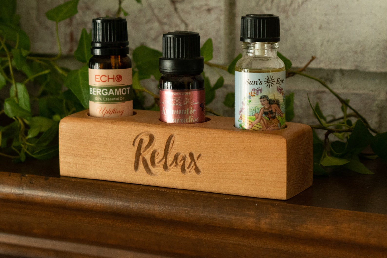 Personalized Essential Oils Storage - 3 Bottle Holder - Etsy