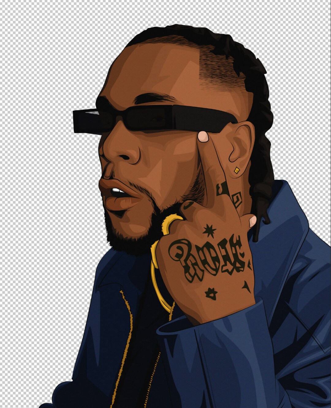 Burna Boy Png - Etsy