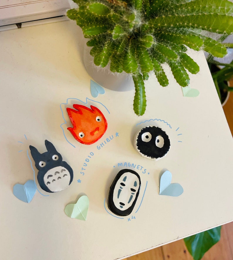 Handcrafted Ghibli Magnet Set - Etsy
