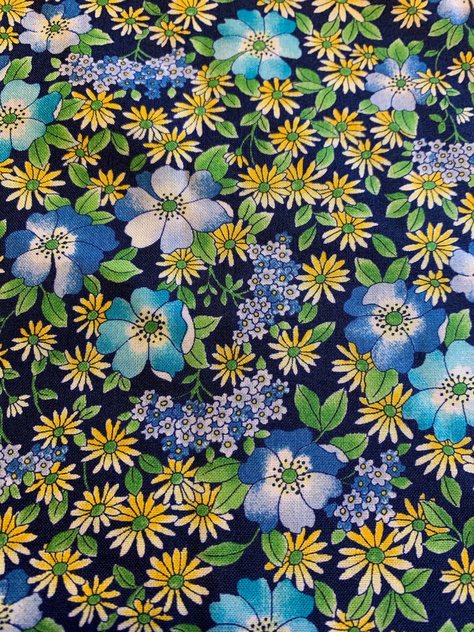 1/2 Yd Concord Fabrics Flowers & Daisies Cotton Fabric - Etsy