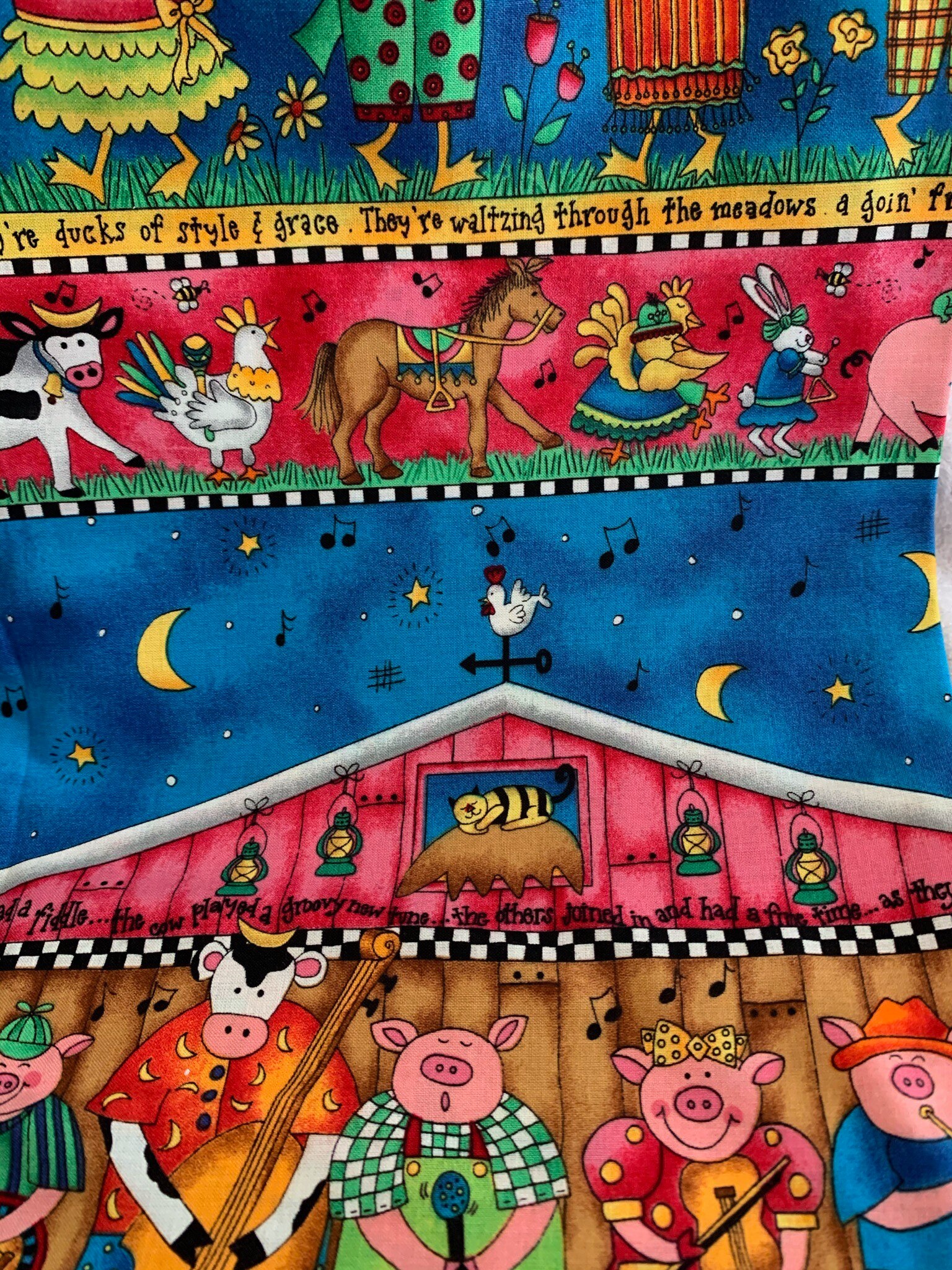 1/2 yarda animal banda KP KIDS por Kari Pearson Cotton Fabric | Etsy