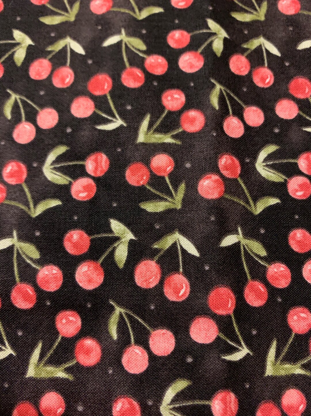 2/3 Yd Allover Cherry Print Cotton Fabric 921 - Etsy
