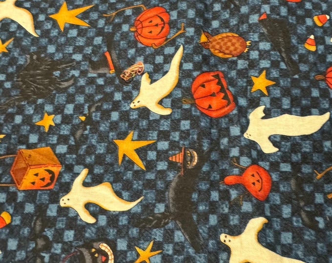 1/2 YD Debbie Mumm Halloween Autumn Print Cotton Fabric - Etsy