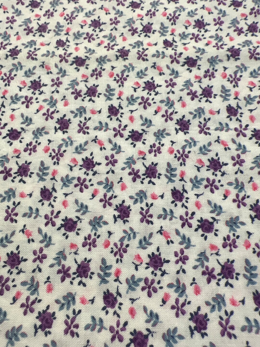 Vintage Small Calico Floral Print Cotton Fabric 2341 - Etsy