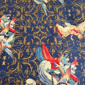 1/2 Yd Allover Angel Print Cotton Fabric by Shamash & Sons 2180 - Etsy