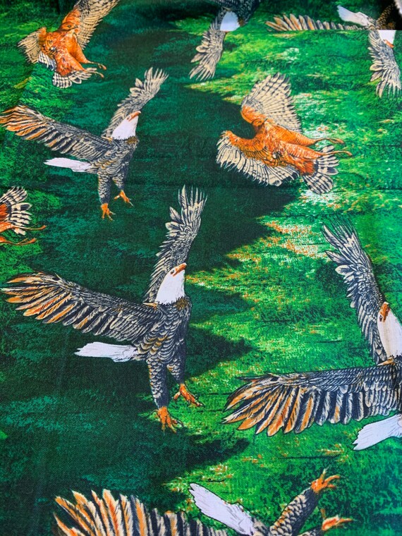 1/2 Yd Flying Eagle Cotton Fabric By Shamash & Sons | Etsy