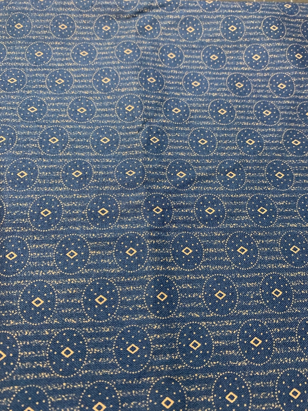 1/2 Yd Party of Twelve 1800s Reproduction Print Cotton Fabric by Judie ...