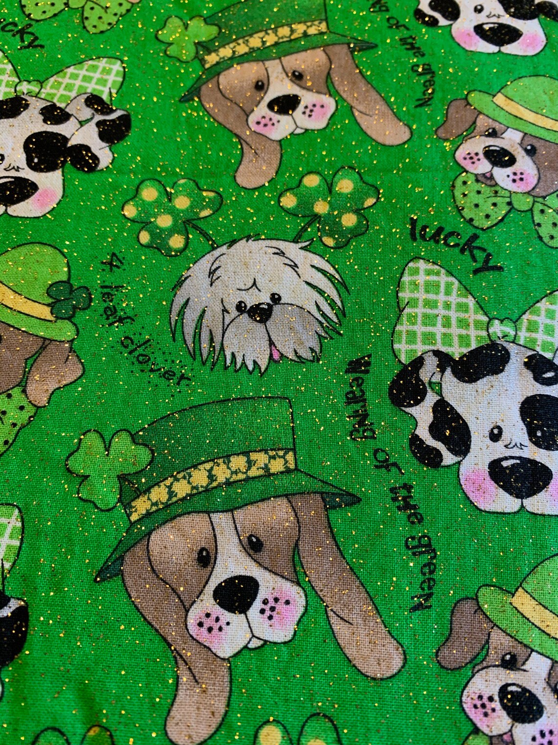 1/2 yd Patty Reed Designs La-Di-Draw St Patricks Dogs For | Etsy