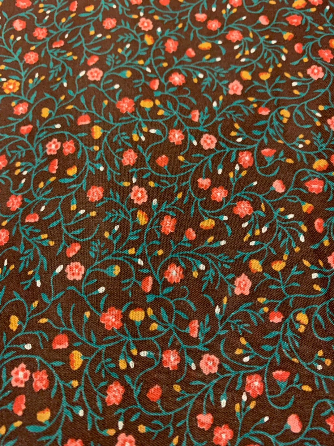 20” Vintage Calico Floral Print Cotton Fabric 565 - Etsy