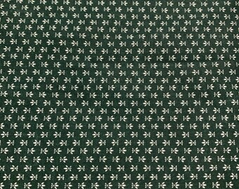 Dark Green Calico Fabric | Etsy