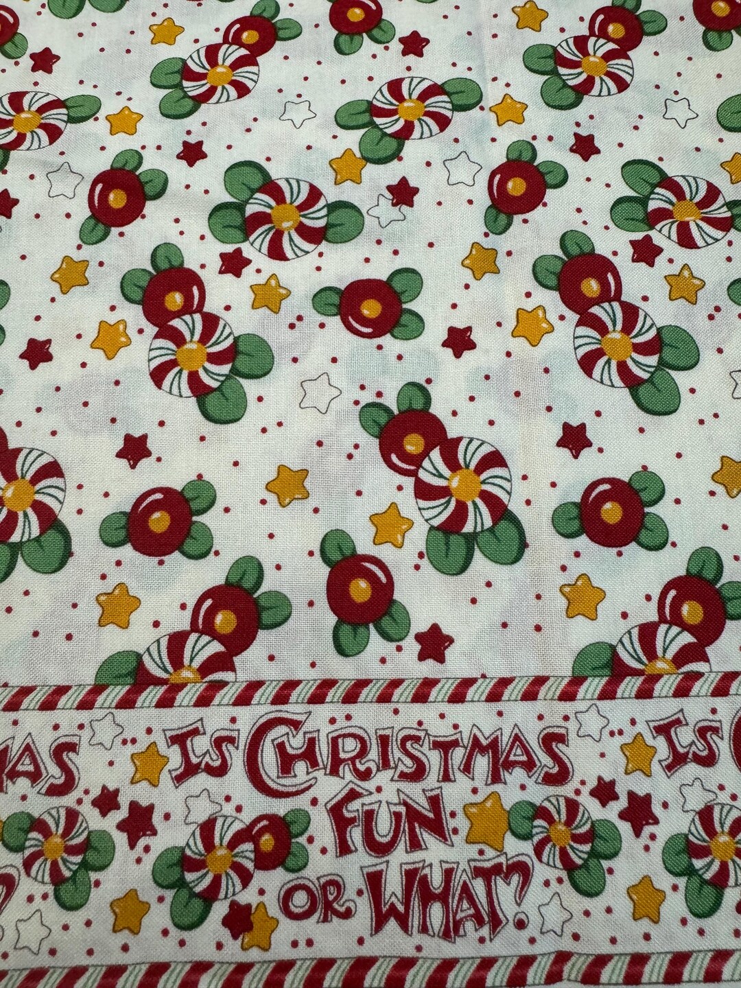 22 Mary Engelbreit Isnt Christmas Jolly Border Print Cotton Fabric - Etsy