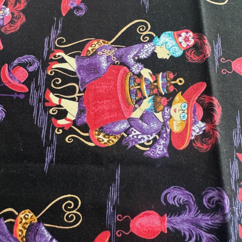 Red Hat Society Fabric - Etsy