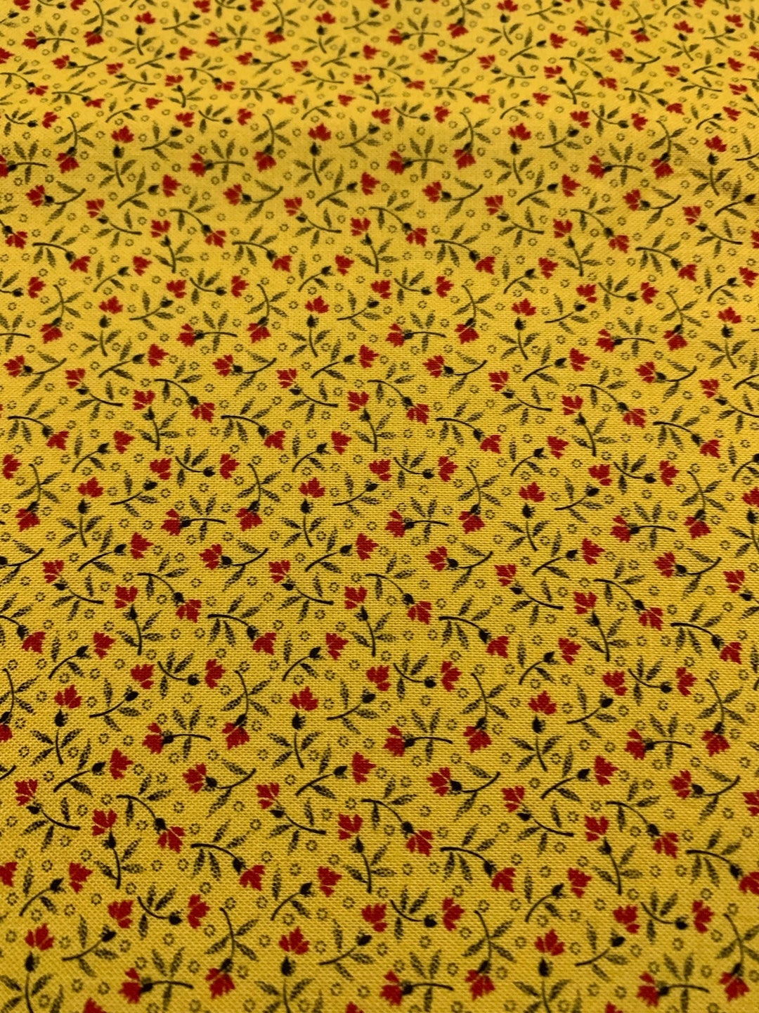 1/2 Yd Butter Churn and Cheddar 1800s Reproduction Print Cotton Fabric ...