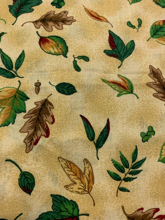 1/2 Yd Fall Autumn Leaves Cotton Fabric by Textile Arts & Film - Etsy