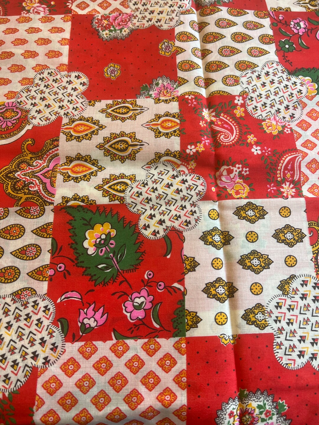 1/2 Yd 70’s Vintage Calico Cheater Print Cotton Fabric 1882 - Etsy