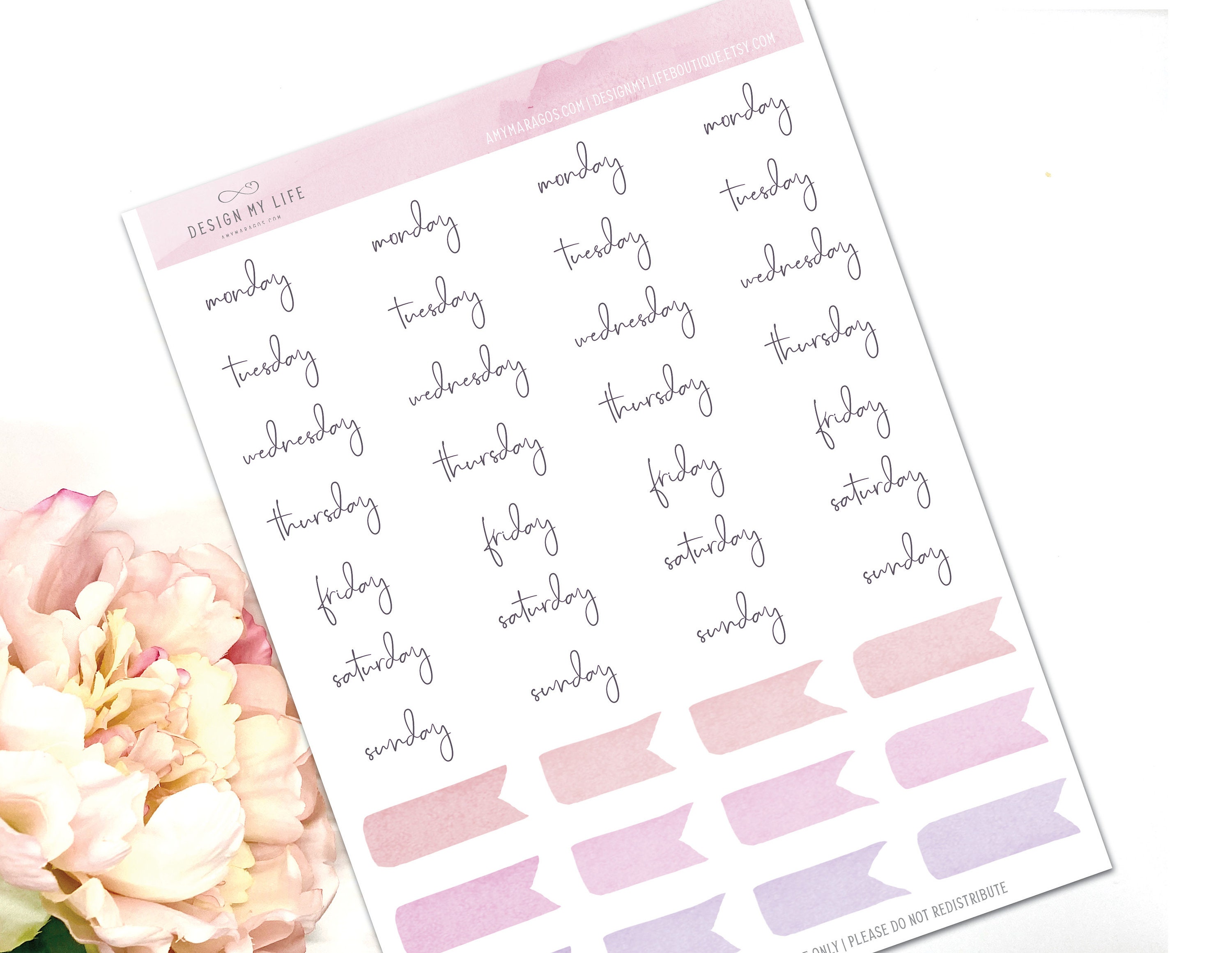 BUNDLE Design My Life Planner Printable Stickers | Etsy